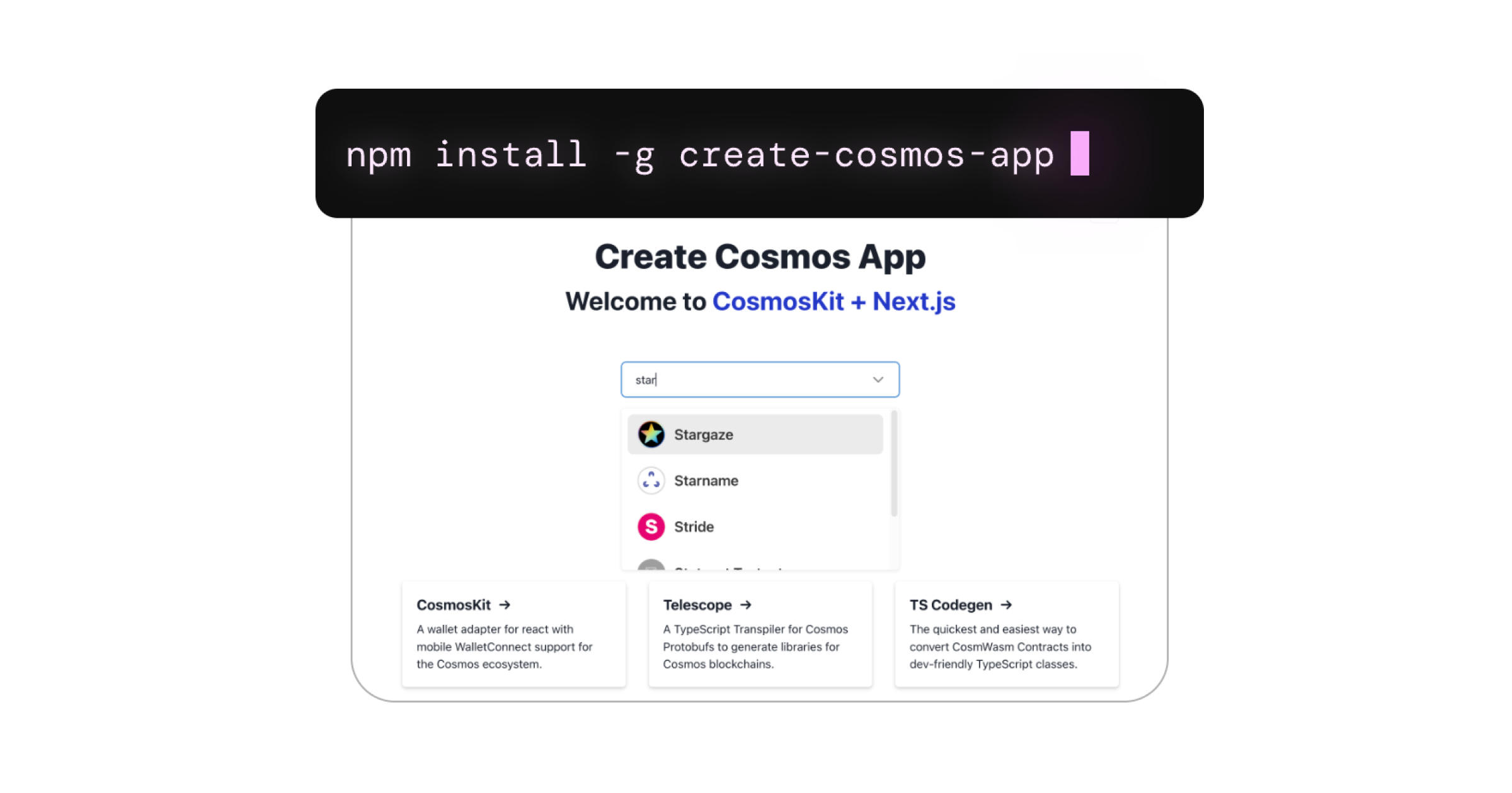 Create Cosmos App — One-Command Setup for Modern Cosmos dApps